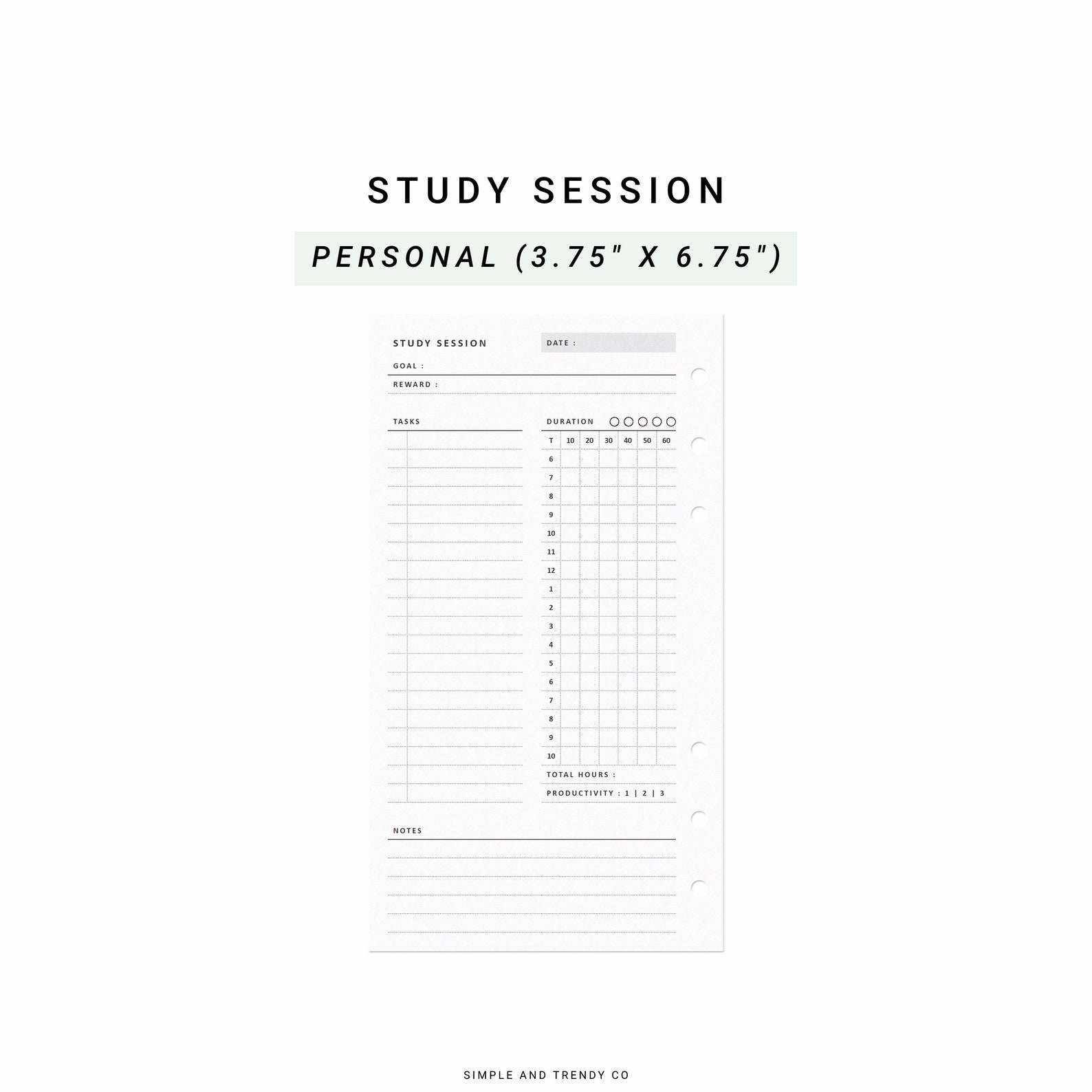 Study Planner Student Planner Printable Personal Planner - Etsy