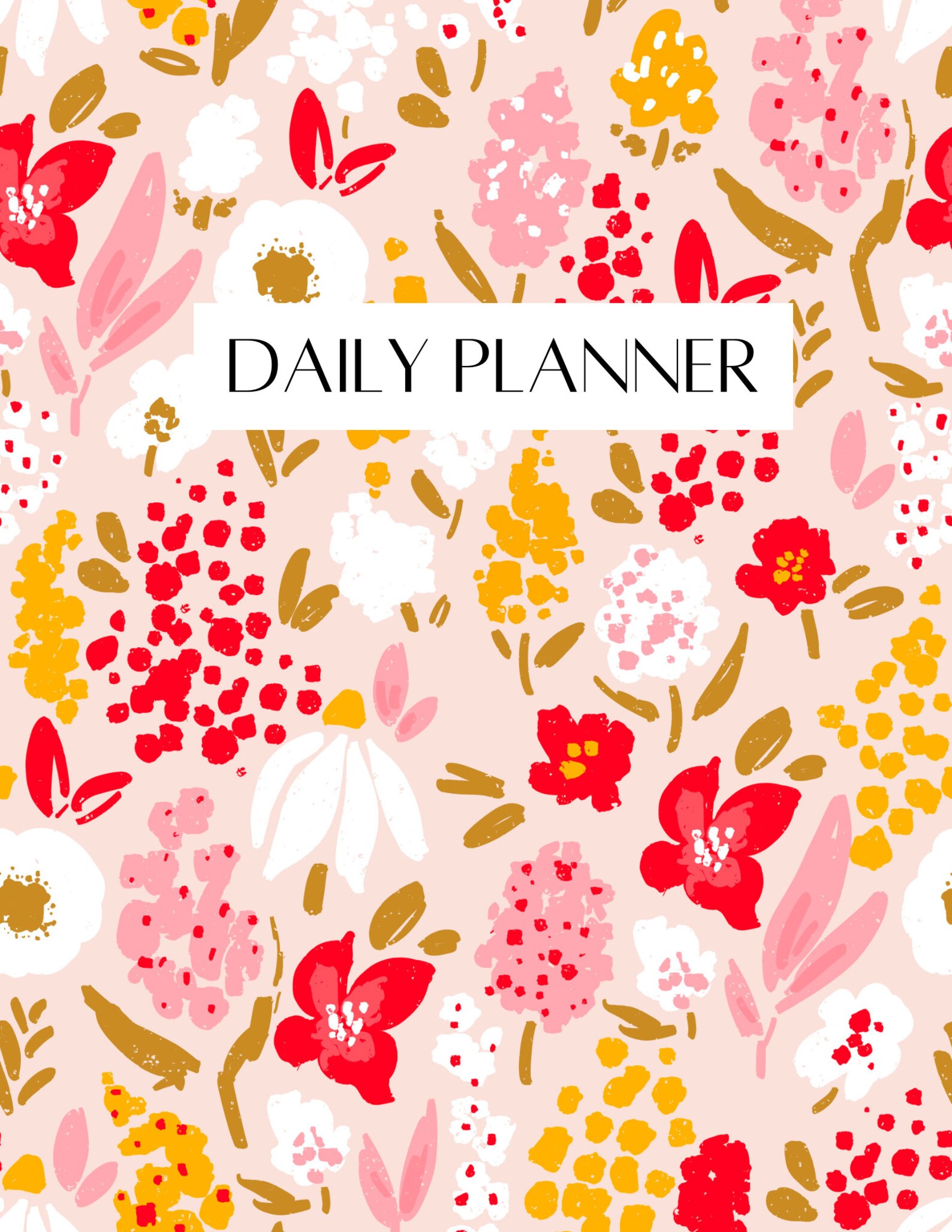 Floral Daily Planner Digital Download - Etsy