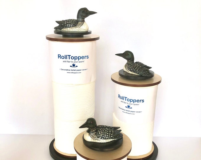 Lake and Loon Decor Standing Paper Towel Holder or Use as 3-roll Loon ...