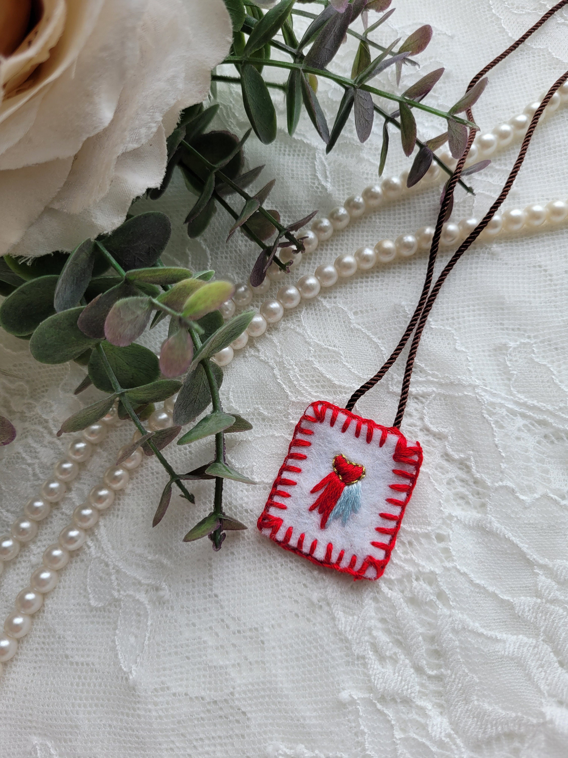 Heart Filled With Divine Mercy Made to Order Sacred Heart Badge Veiled ...