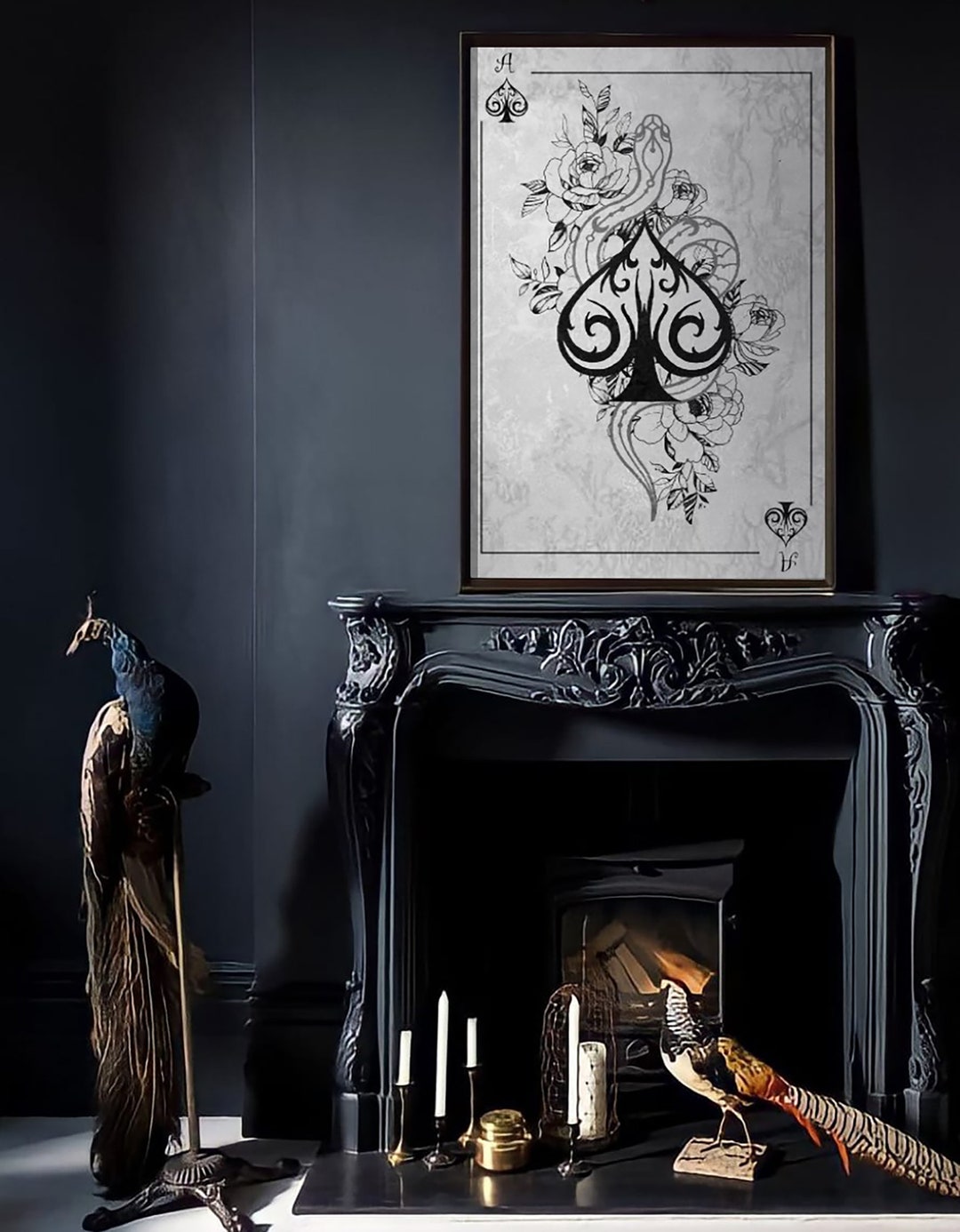 Ace of Spades Greek Mythology Playing Card Wall Decor, Greek Gods Decor ...