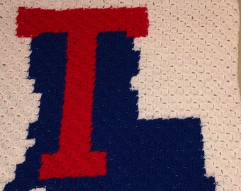 College Afghan Pattern - Etsy