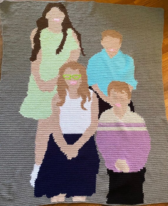 Graphgan Crochet Pattern Custom Portrait Pattern Afghan | Etsy