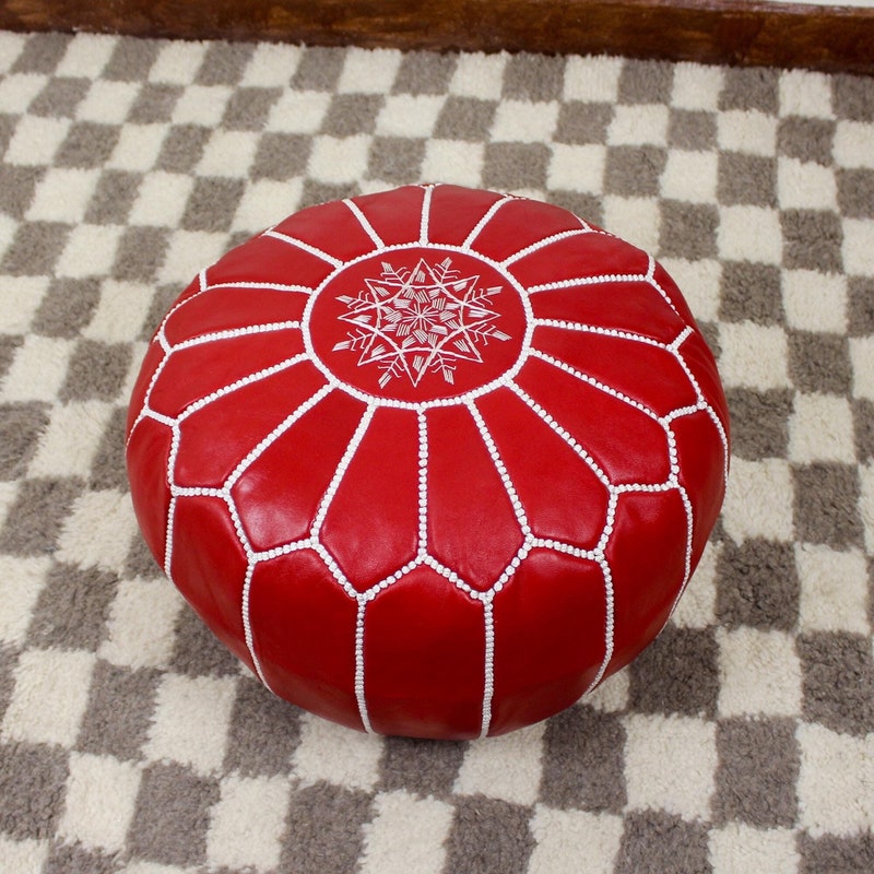 Red Pouf - Etsy