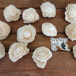 Rose Wood Flowers (set of 12), DIY Flowers for Centerpieces, Eco ...