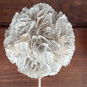 Book Page Hydrangea Blossoms (set of 3), Book Page Flowers, Hydrangeas ...