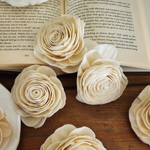 Rose Wood Flowers (set of 12), DIY Flowers for Centerpieces, Eco ...