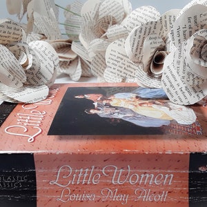 Little Women Book Roses, Book Page Flowers, Literary Gift, Bibliophile ...