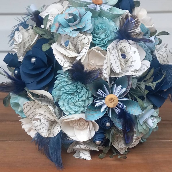 Book Page Bouquet - Etsy