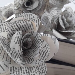 Dictionary Book Roses, Book Page Flowers, Teacher Gift, Literary Gift ...