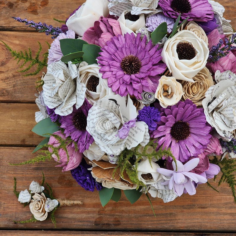 Sola Wooden Purple Flower - Etsy