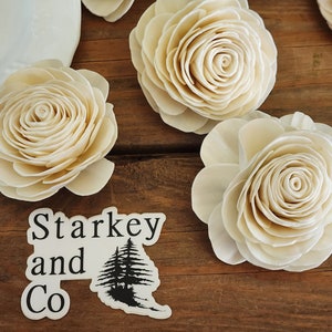 Rose Wood Flowers (set of 12), DIY Flowers for Centerpieces, Eco ...