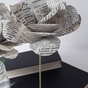 Dictionary Book Roses, Book Page Flowers, Teacher Gift, Literary Gift ...