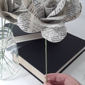 Dictionary Book Roses, Book Page Flowers, Teacher Gift, Literary Gift ...