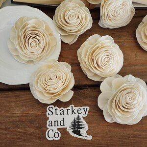 Rose Wood Flowers (set of 12), DIY Flowers for Centerpieces, Eco ...