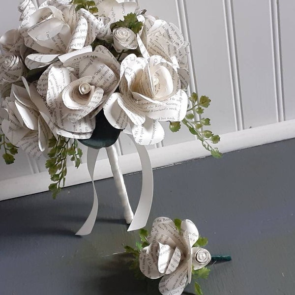 Book Page Bouquet - Etsy