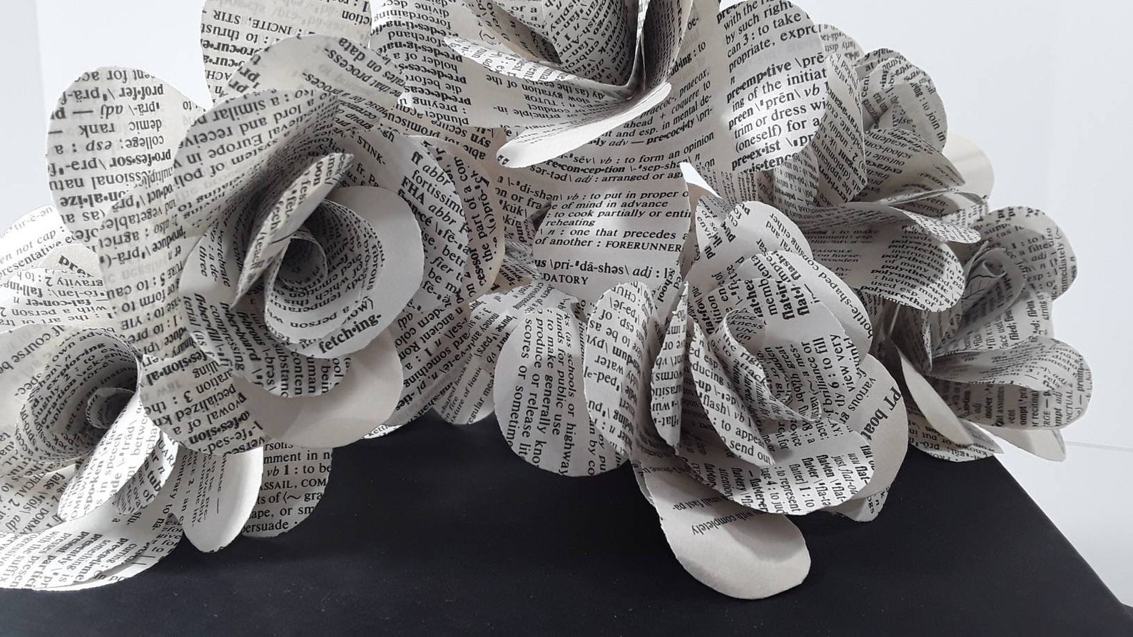 Dictionary Book Roses, Book Page Flowers, Teacher Gift, Literary Gift ...