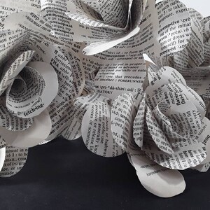 Dictionary Book Roses, Book Page Flowers, Teacher Gift, Literary Gift ...