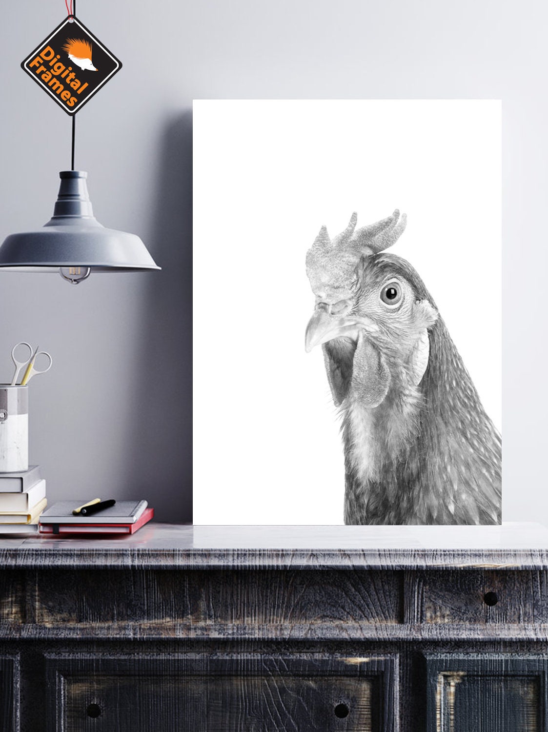 Farm Prints Hen Print Farm Animal Wall Art Digital - Etsy