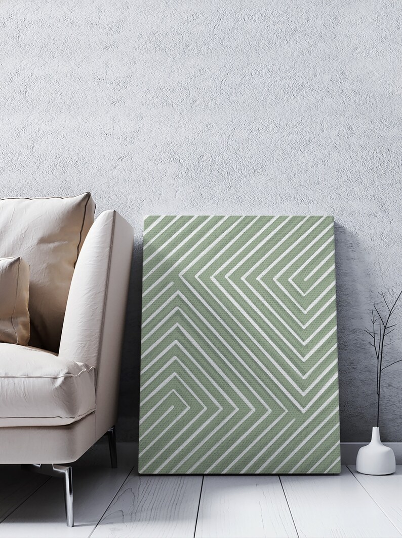 Sage Green Prints, Abstract Line Art, Download, Minimalist Poster ...