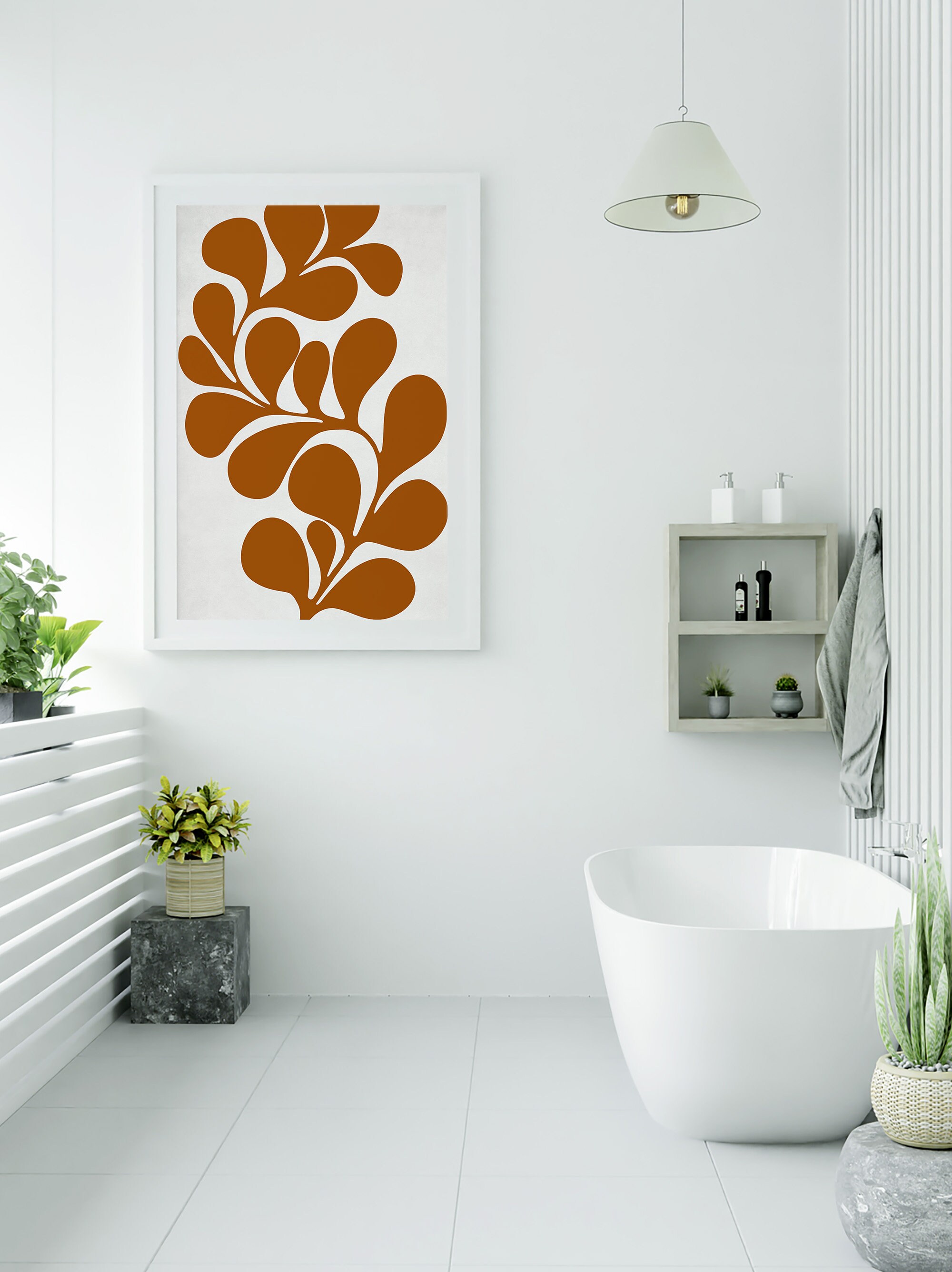 Rust Leaf Prints Wall Art Printable Download, Nature Theme, Rust Wall ...