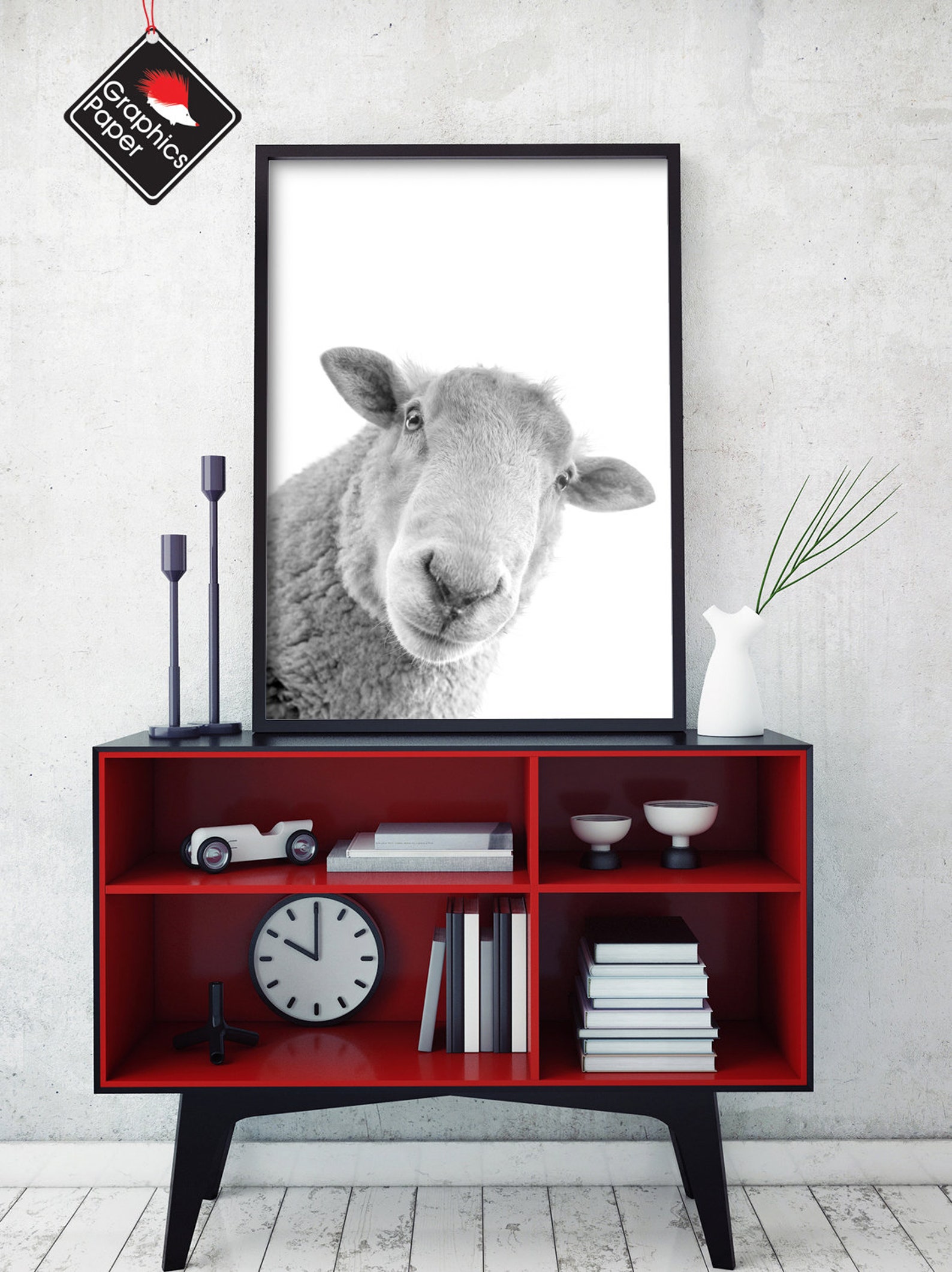 Sheep Wall Art 10 Formats Animal Poster Sheep Poster | Etsy