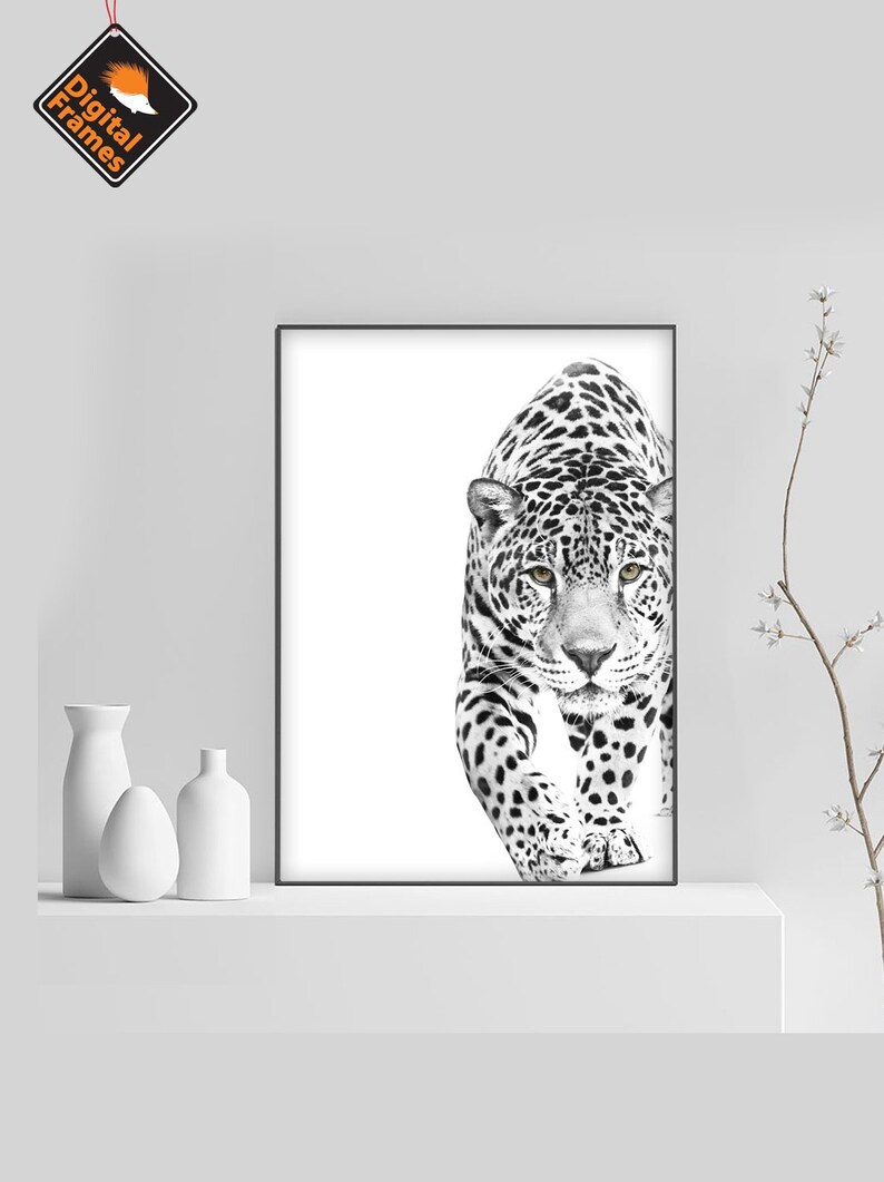 Leopard Poster Printable Animal Wall Art Digital Download | Etsy