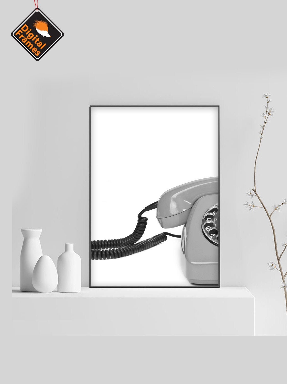 Retro Telephone Printable Old Phone Wall Art Digital - Etsy
