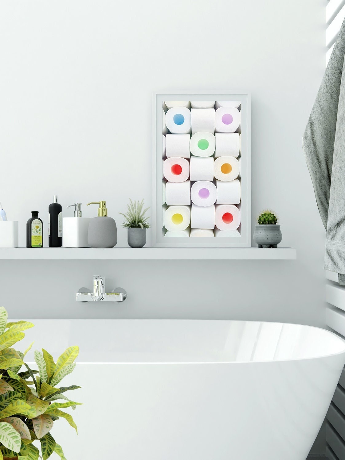 Bathroom Print Toilet Paper Rolls Instant DOWNLOAD 10 Formats | Etsy