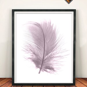 Feather Print Set of 2 Printable PINK 10 Formats, Feather Printable ...