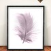 Feather Print Set of 2 Printable PINK 10 Formats, Feather Printable ...