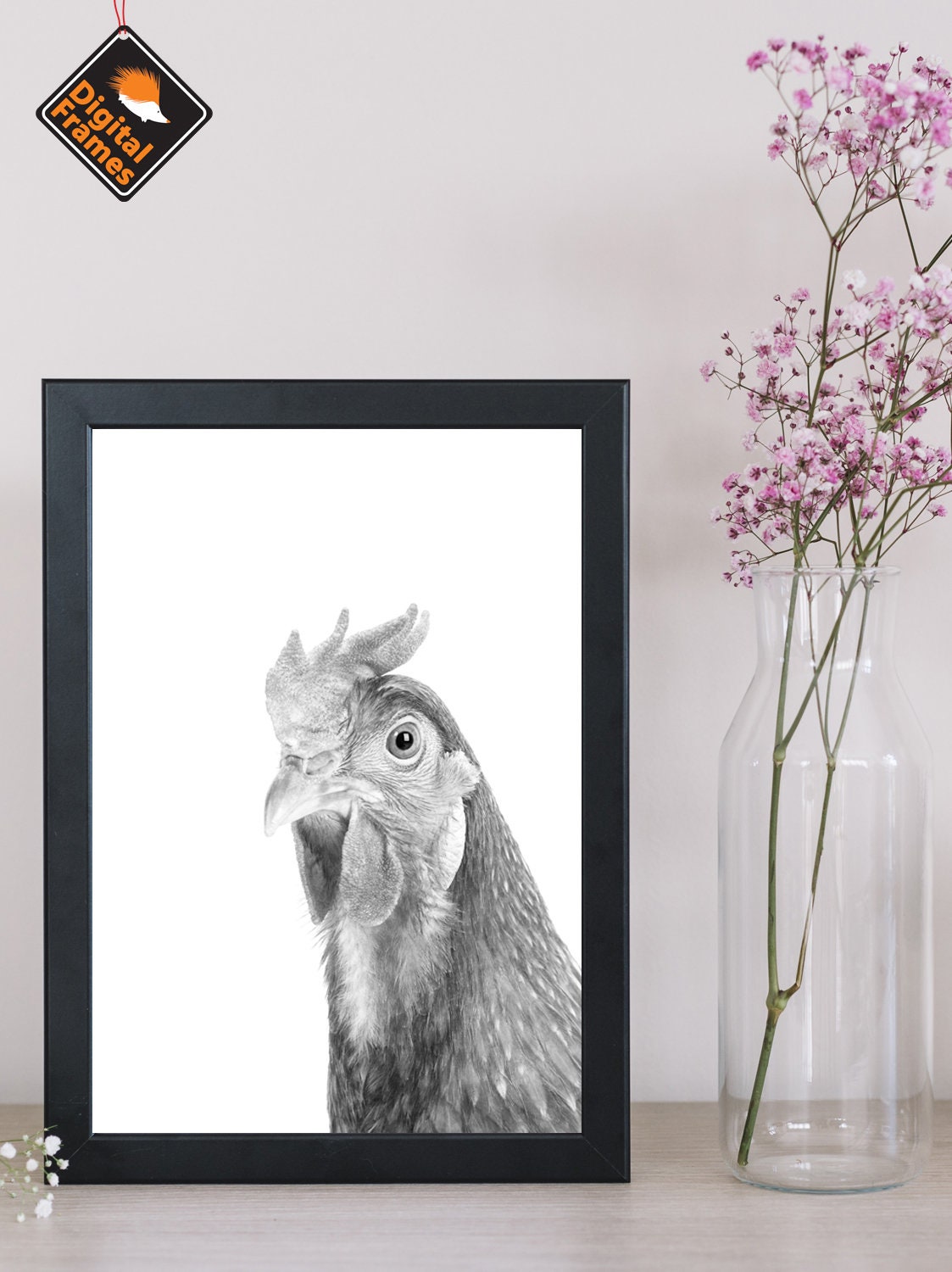 Farm Prints Hen Print Farm Animal Wall Art Digital - Etsy
