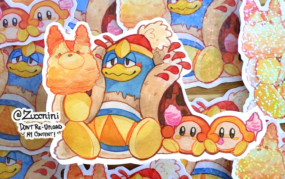 King Dedede and Waddle Dees - Holographic 2.5 X 3.5in Sticker - Hand ...