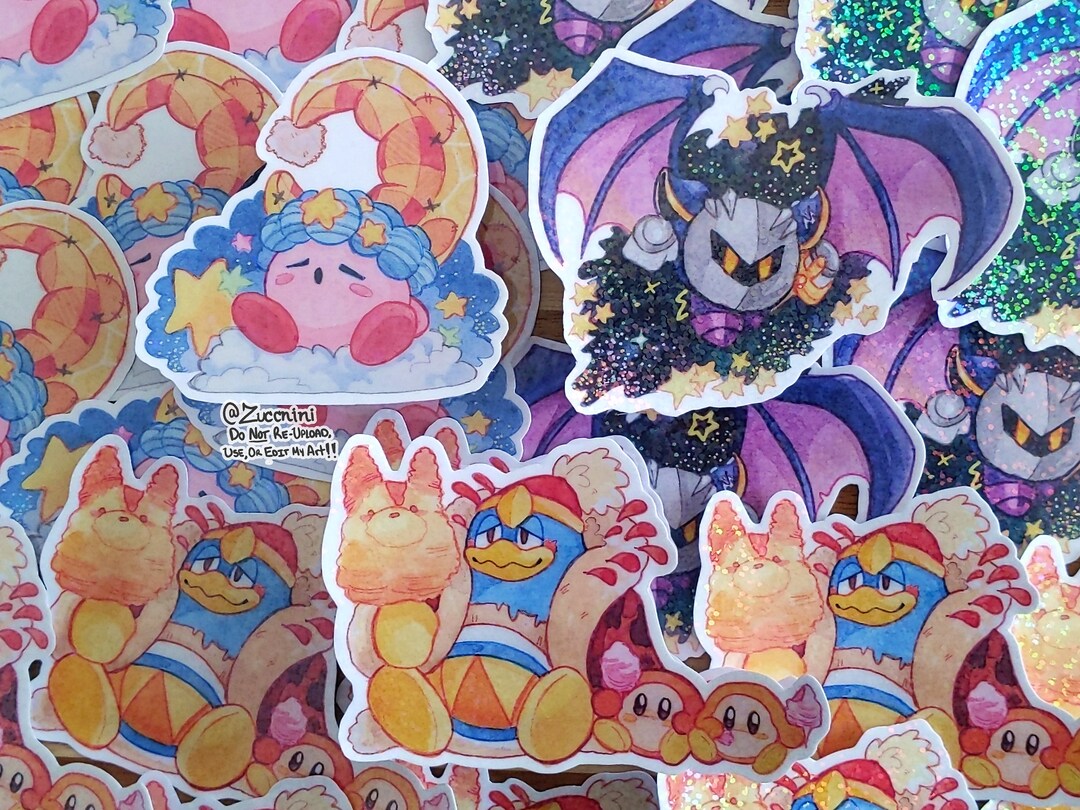 3 Sticker Set Meta Knight King Dedede and Kirby Sleep - Etsy