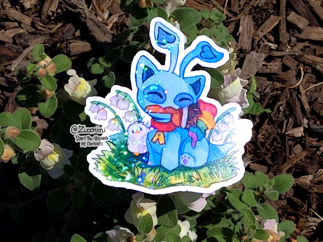 Rainbow Paint Brush Neopet Aisha - Holographic 2.5 X 2.5in Sticker ...