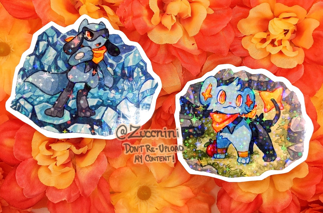 PMD Starters Riolu and Shinx Holographic 2.5 X 3.2in - Etsy