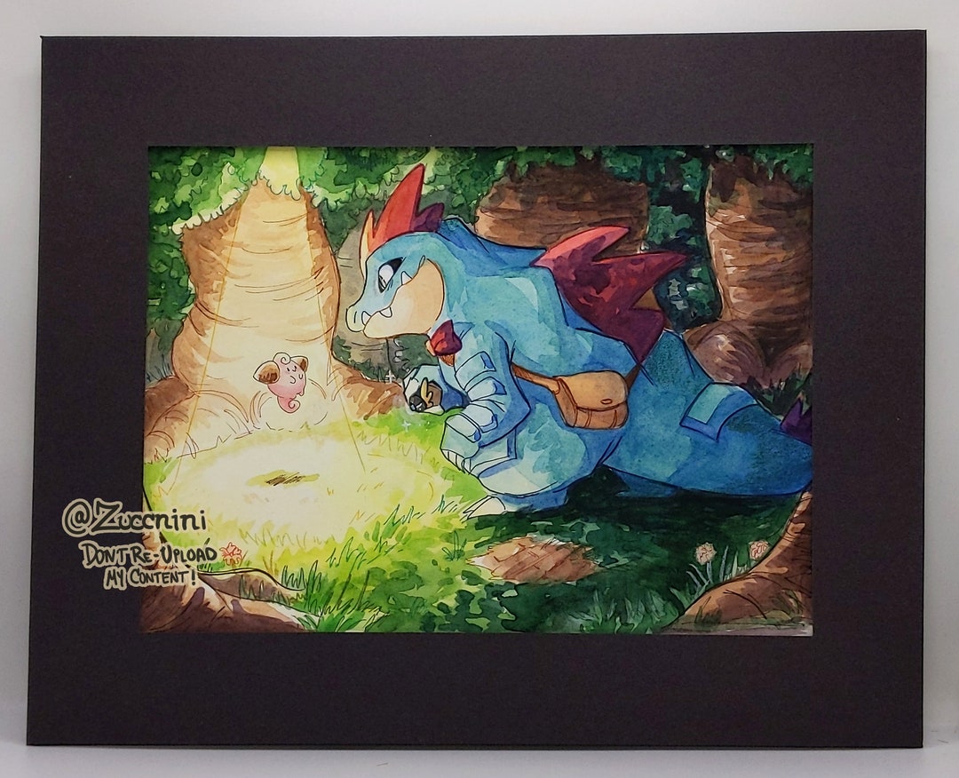 6x8 Painting on 8x10 Mat Board - Original Watercolor Painting ...