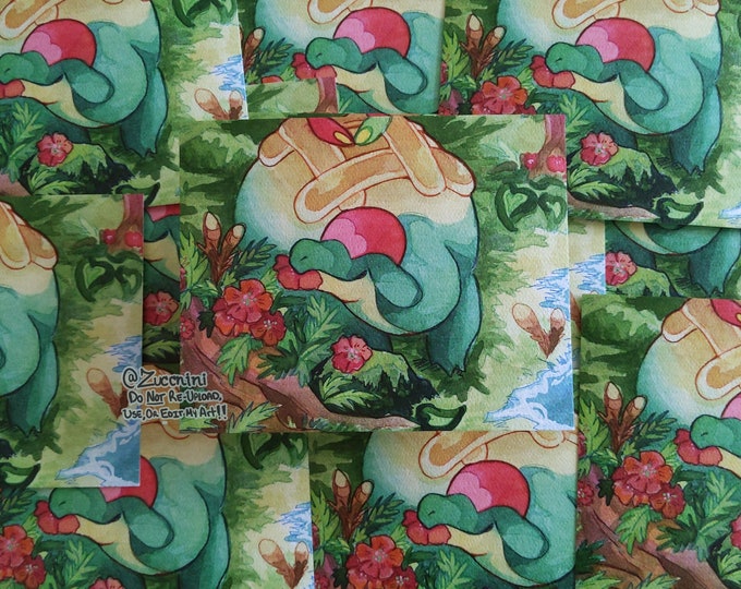 5 X 6.5 Appletun With Flowers Print Art Print Original Artwork ...