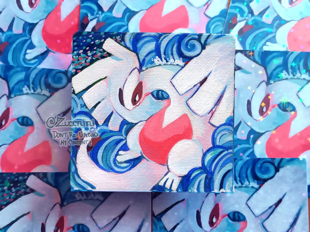 Shiny Lugia - Mini Art Sticker - Holographic 2.2 X 2.2in Sticker - Hand ...