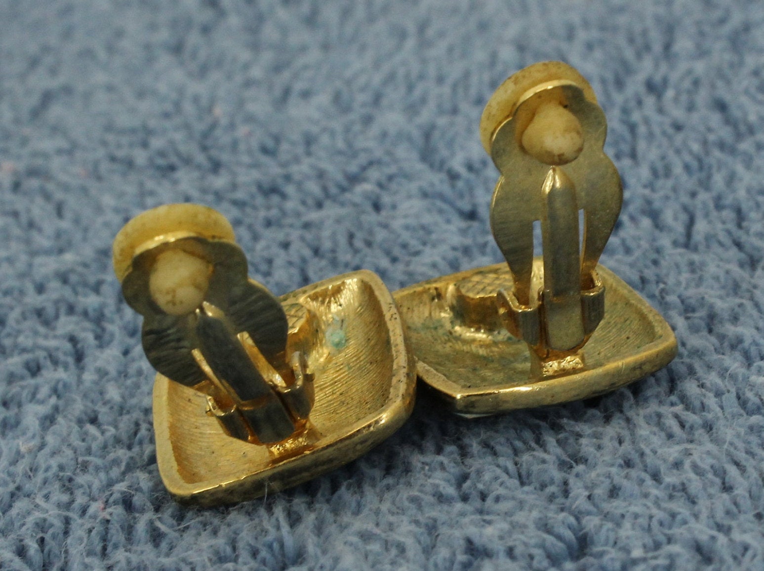 Art Deco Clamp Type Earrings Gold and Silver - Etsy Singapore