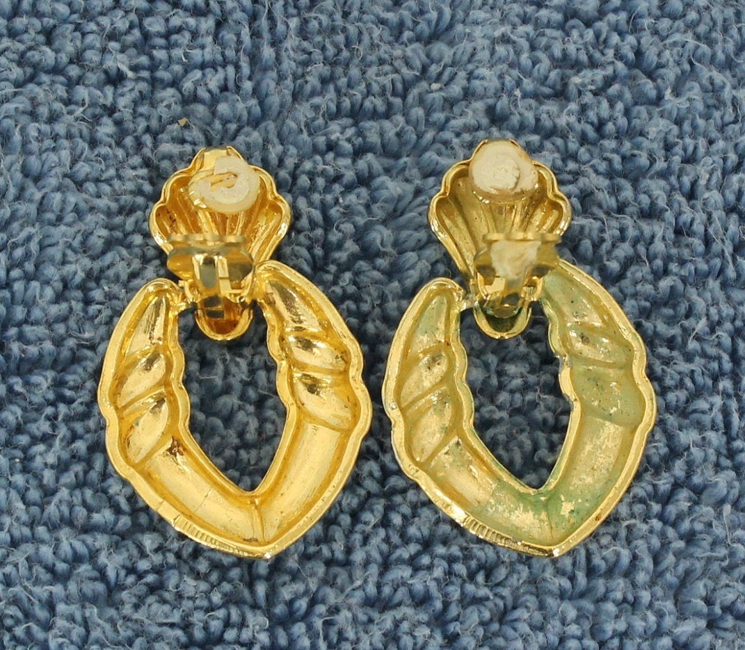 Vintage Clamp on Style Earrings. Deco Style Gold and Silver - Etsy