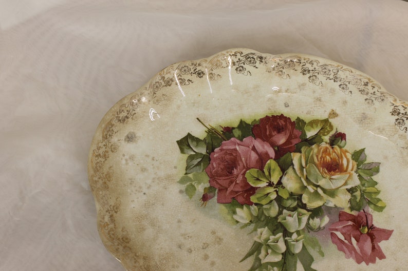 Homer Laughlin Hudson 14 3/4 Platter. Floral Pattern Vintage Possibly ...