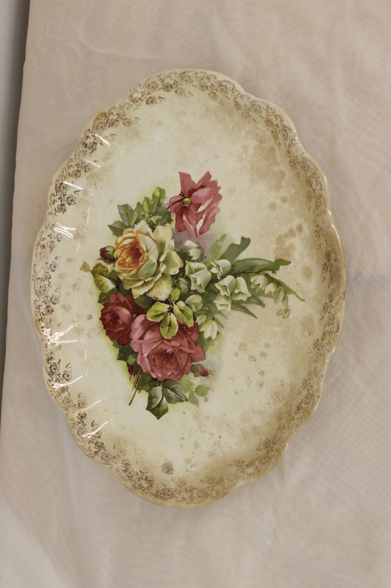 Homer Laughlin Hudson 14 3/4 Platter. Floral Pattern Vintage Possibly ...