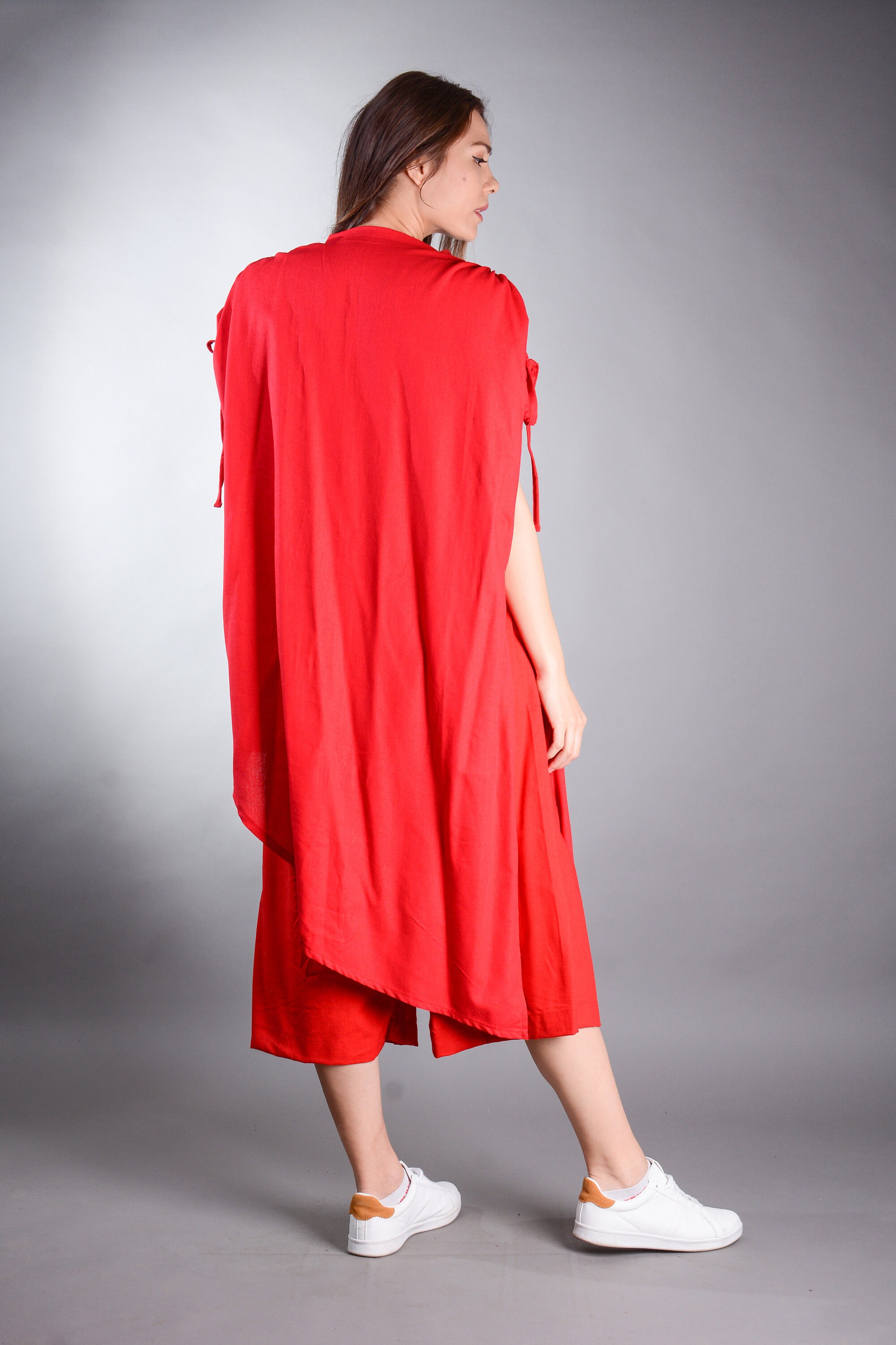 Linen Set, Red Linen Top, Red Linen Pants, Plus Size Linen, Linen ...