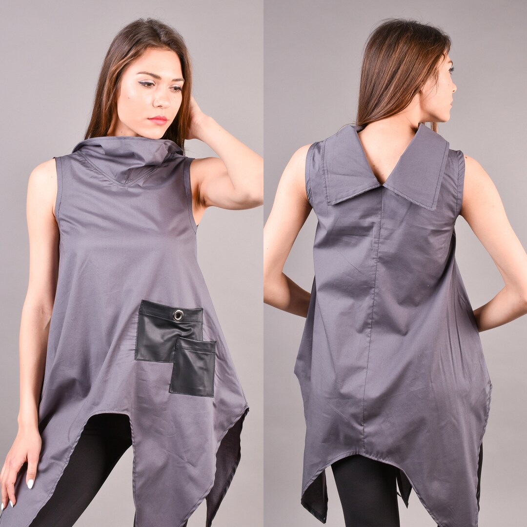 Asymmetrical Tunic, Loose Tunic, Extravagant Tunic, Oversize Tunic ...