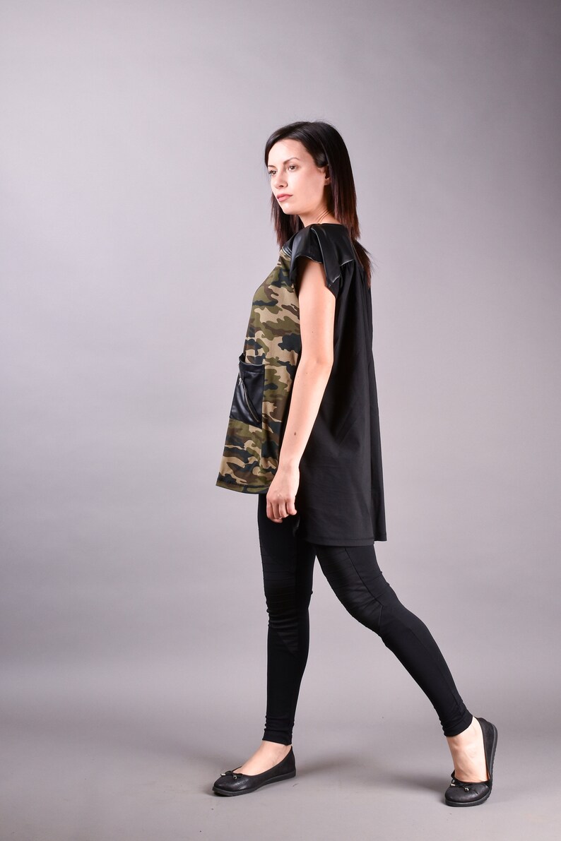 Camo, Maxi Tunic Top, Loose Tunic, Tunic Top, Camouflage, Tunic Plus ...