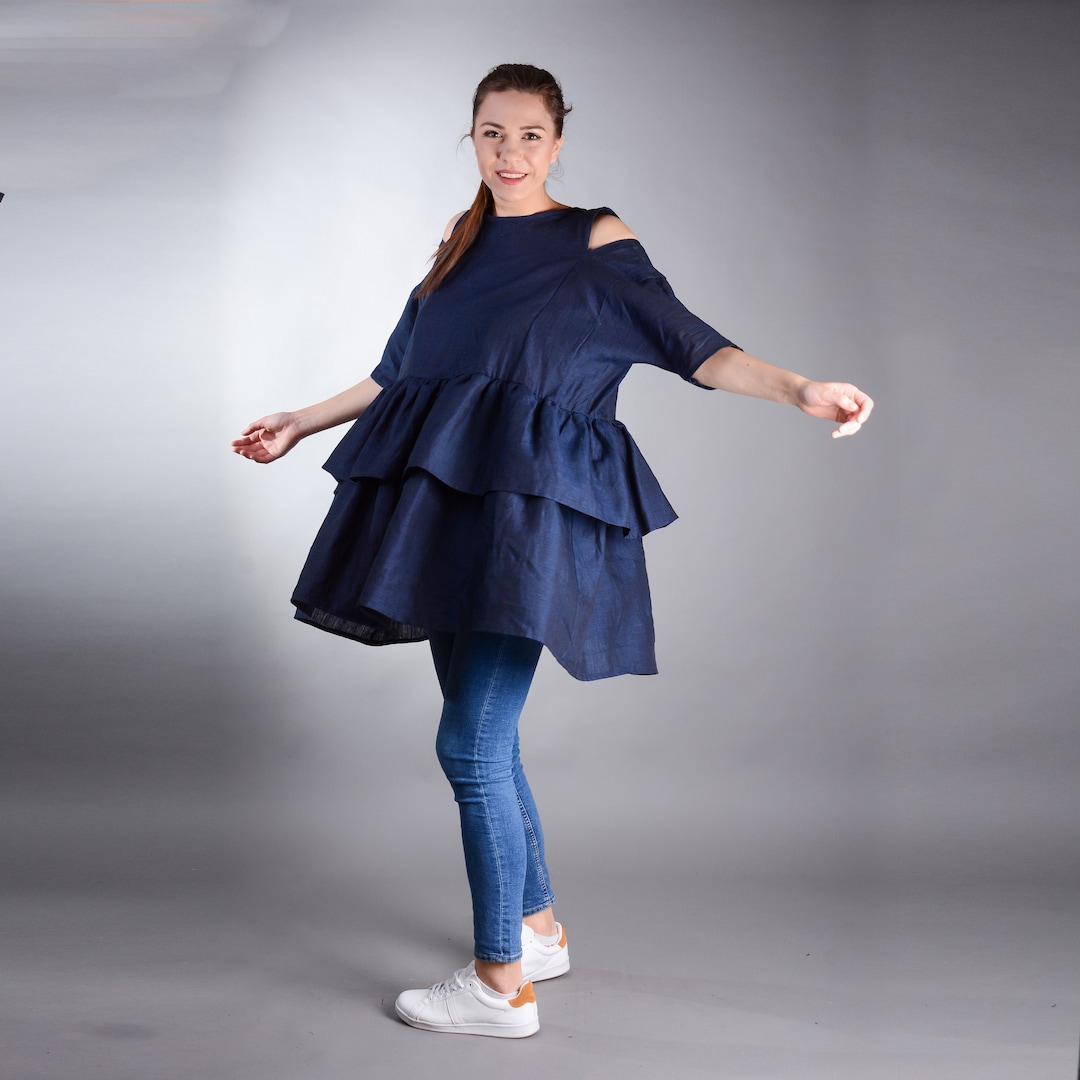 Linen Tunic, Plus Size Tunic, Boho Tunic, Linen Top, Linen Clothing ...