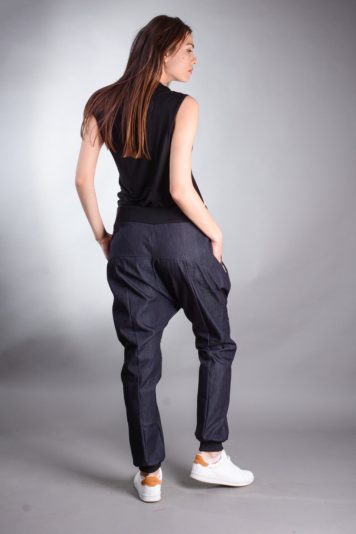 Drop Crotch Pants Loose Pants Womens Pants Harem Pants - Etsy