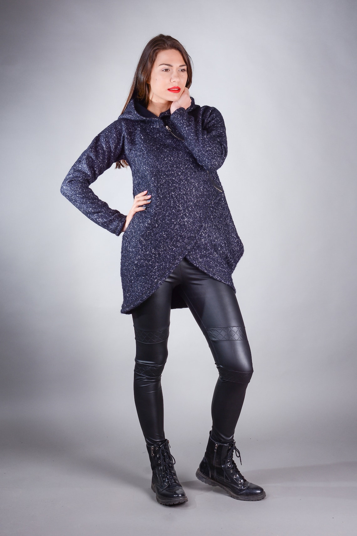 Asymmetrical Jacket Oversized Jacket Asymmetrical Coat Wool | Etsy