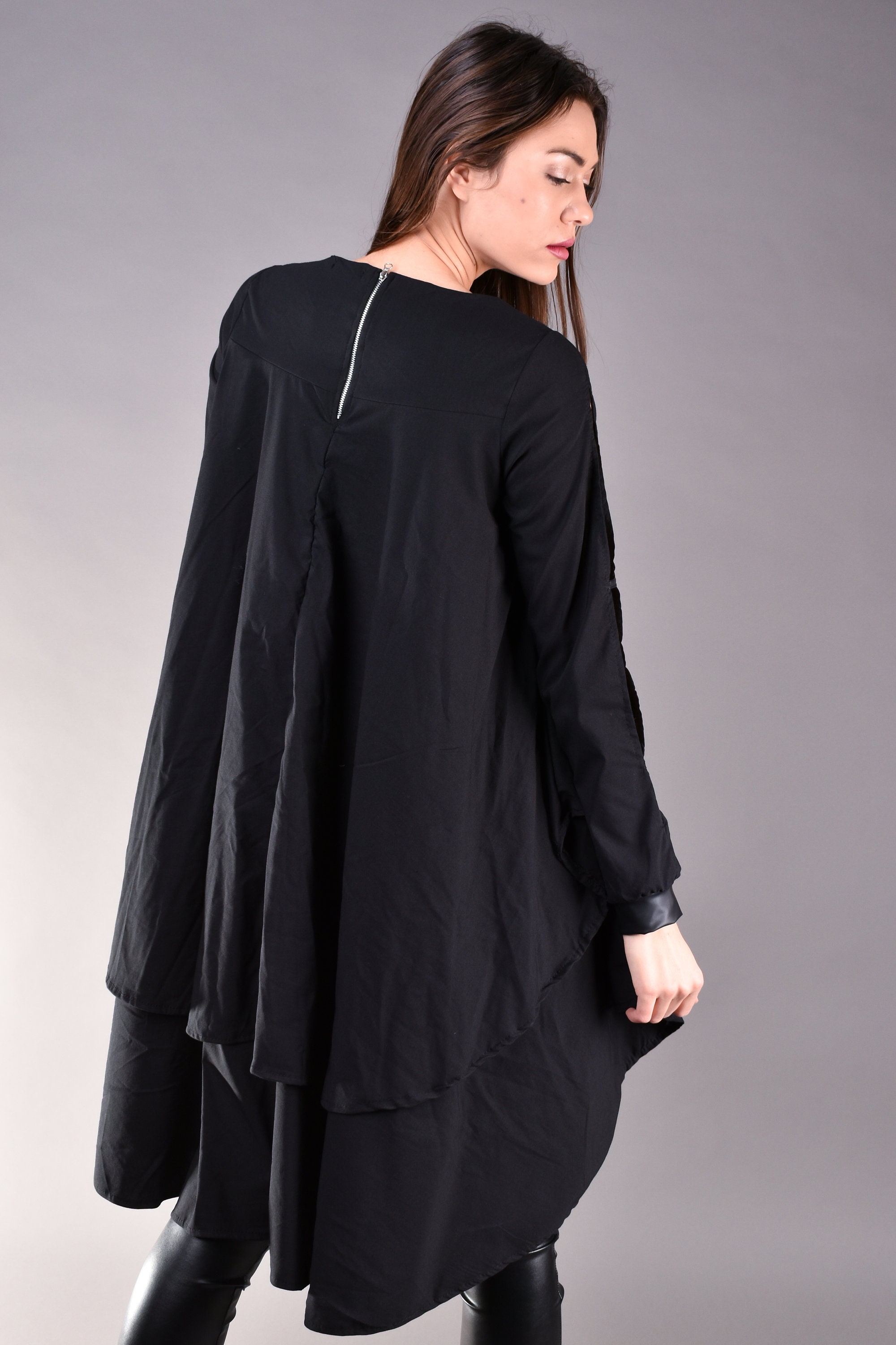 Loose Black Tunic Oversized Tunic Tunic Plus Size Tunic | Etsy